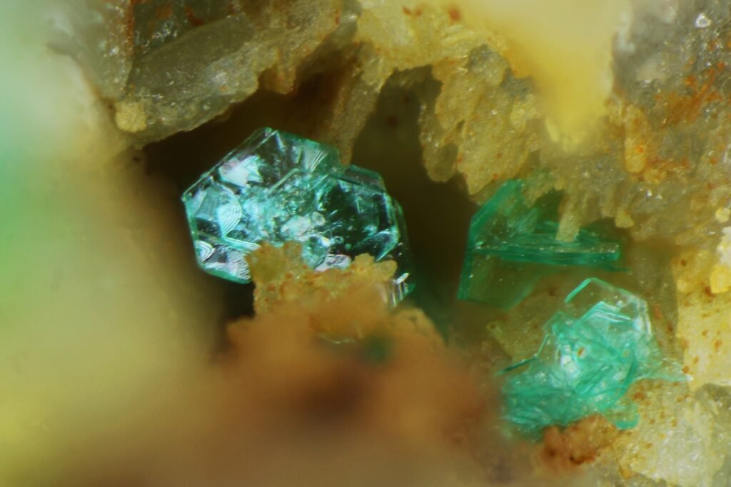 Chalcophyllite, Wheal Gorland, Cornwall – Minerals of Cornwall